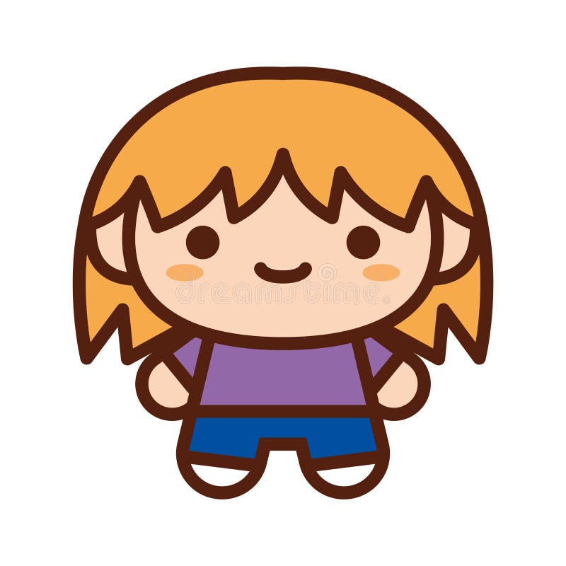 Cute Character Isolated on White Background Stock Vector - Illustration ...