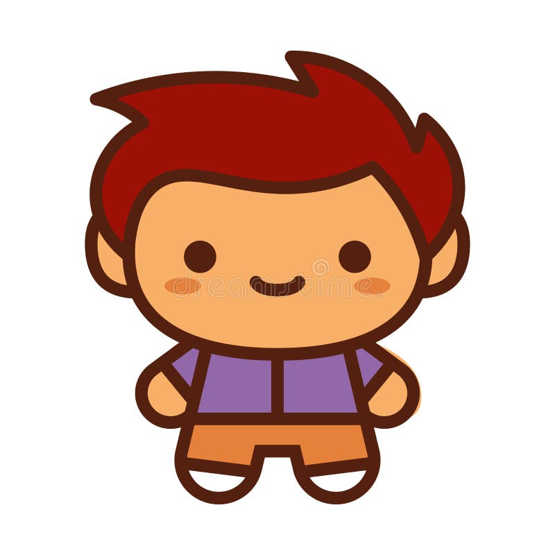 Cute Character Isolated on White Background Stock Vector - Illustration ...