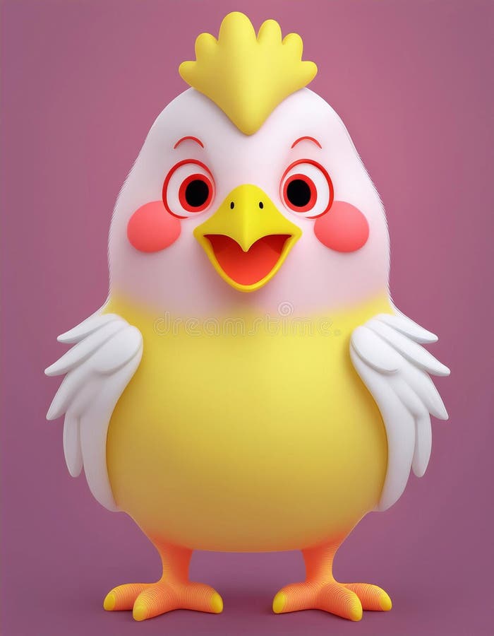Cute Character of Little Chicken Stock Illustration - Illustration of ...