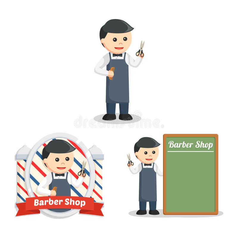 Barber Character Profession Design Vector Stock Vector - Illustration ...