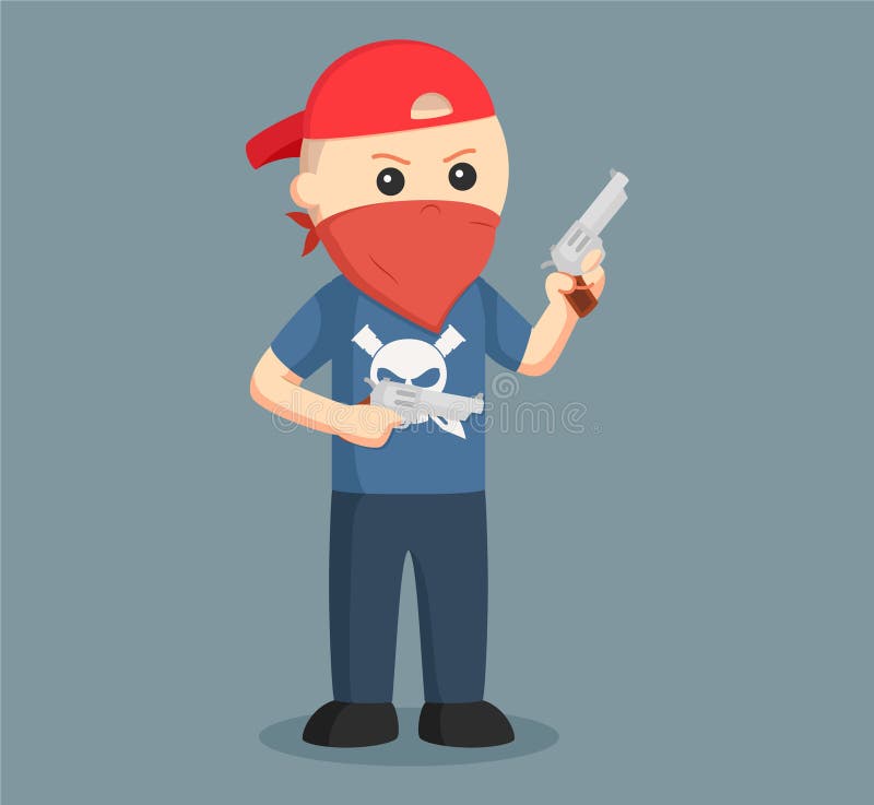 Gangster Character Profession Design Vector Stock Vector - Illustration ...