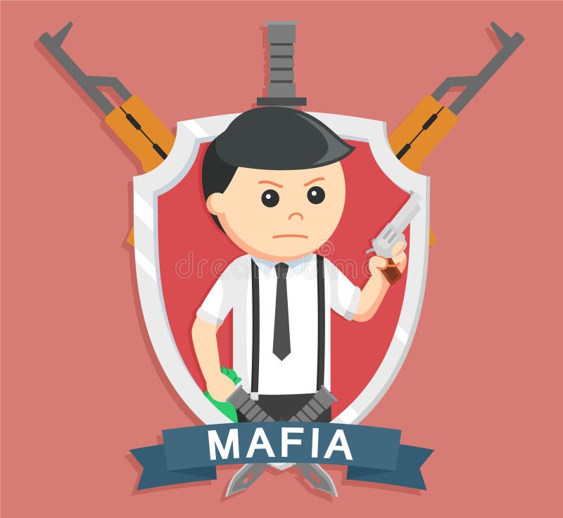 Mafia Character Profession Design Vector Stock Vector - Illustration of ...