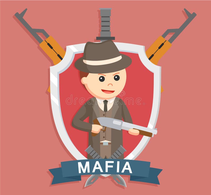 Mafia Character Profession Design Vector Stock Vector - Illustration of ...