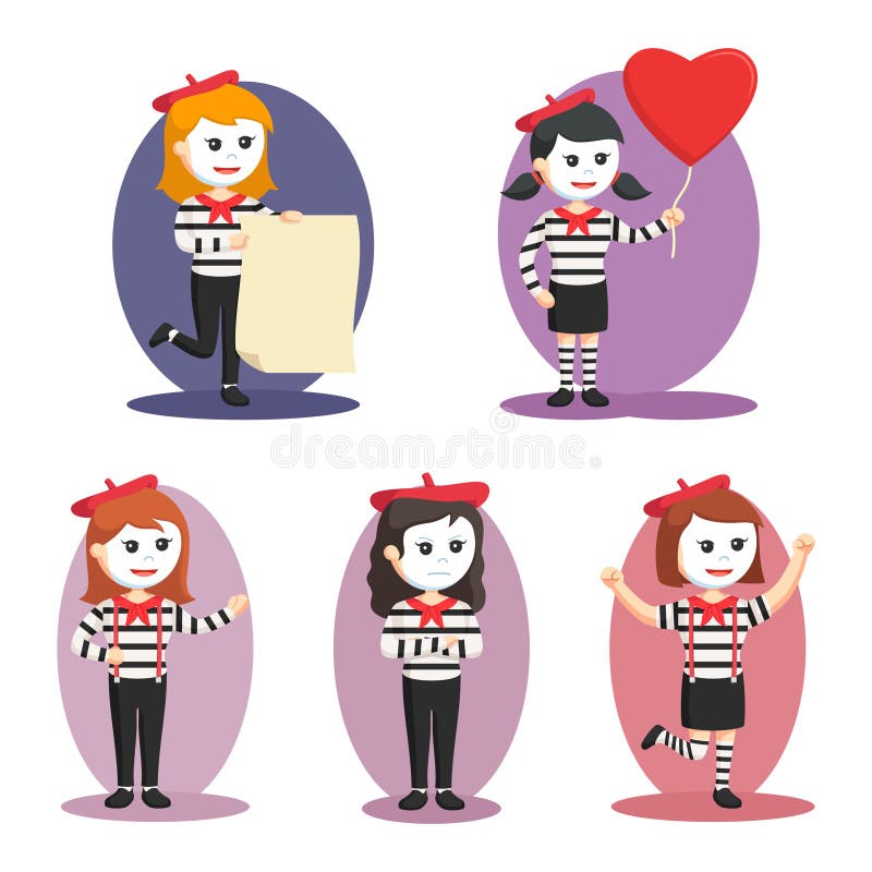 Pantomime Character Profession Design Vector Stock Vector ...
