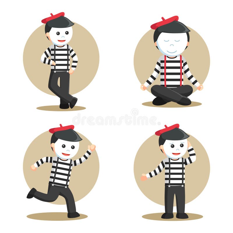 Pantomime Design Profession Character People Stock Vector ...