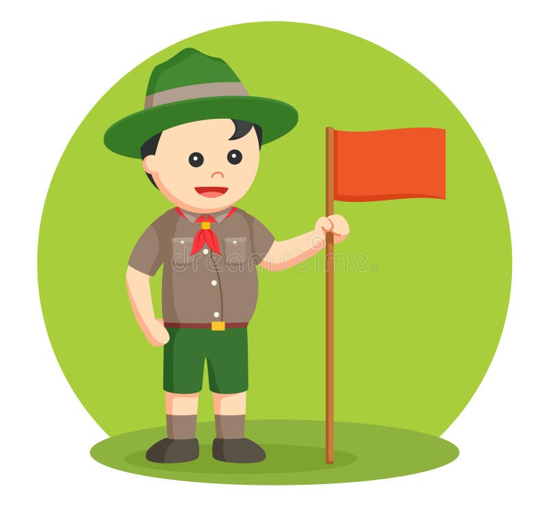 Scout Character Profession Design Vector Black and White Stock Vector ...