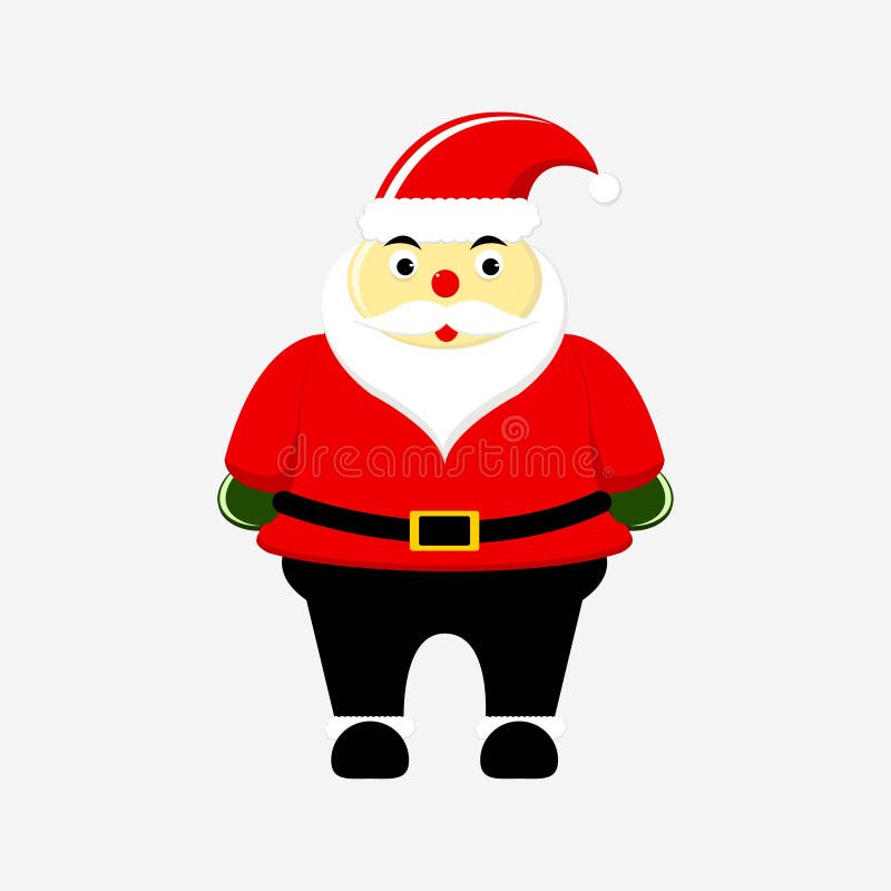 Cute Character Santa Claus Cartoon Character. Vector Premium Design ...