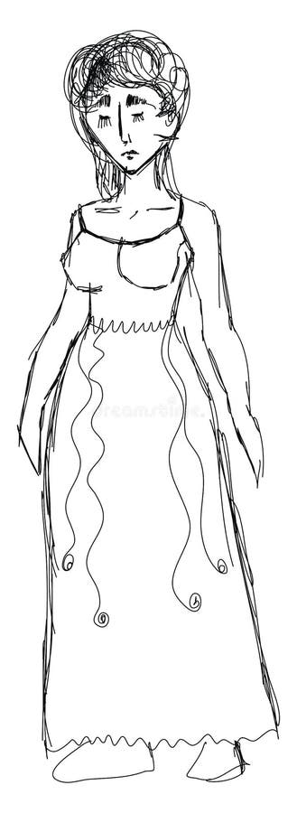 Cute Character Sketch, Illustration, Vector Stock Vector - Illustration ...