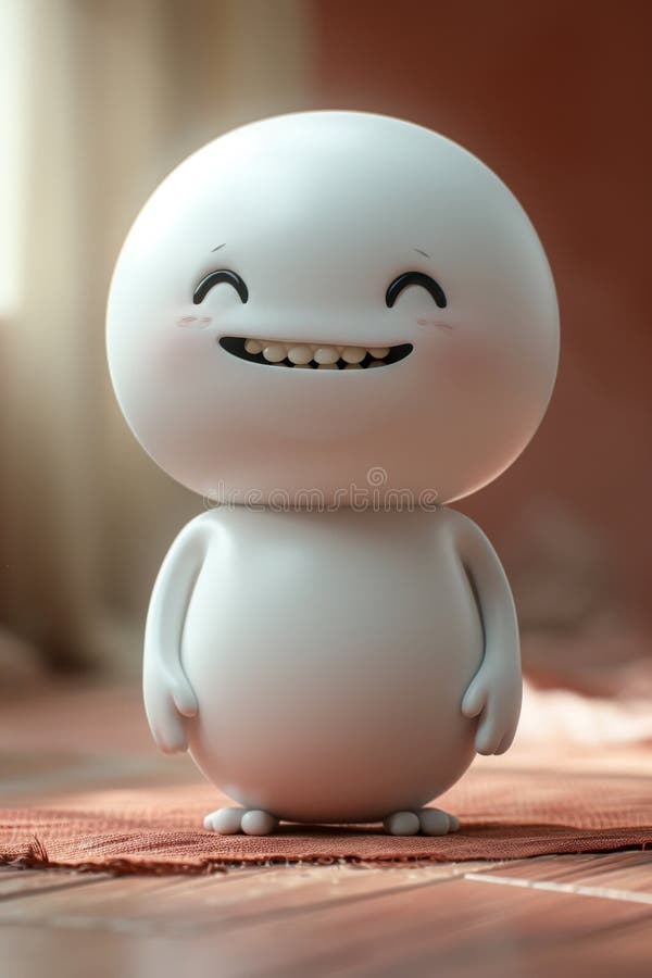 A Cute and Charming Sad Tooth Character. a Grim Expression on His Face ...