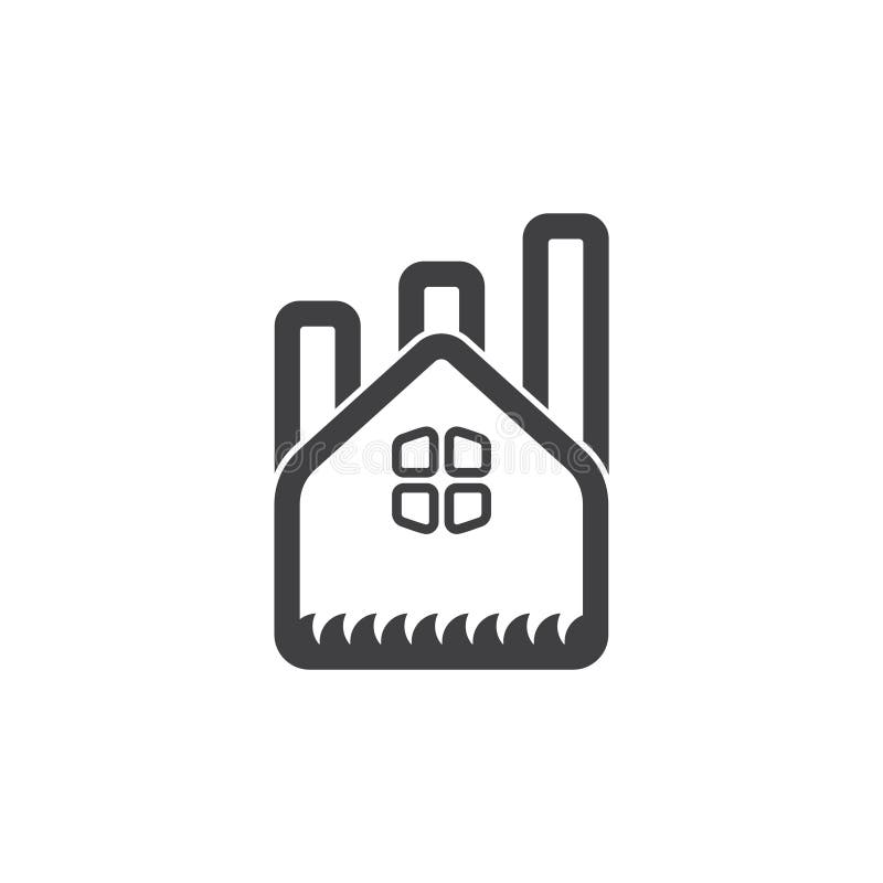 Cute Chart Design Factory Symbol Logo Stock Vector - Illustration of ...