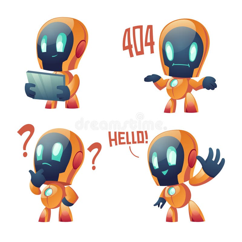 Cute Chat Bot, Virtual Voice Assistant. Mobile Chatbot with Function of ...