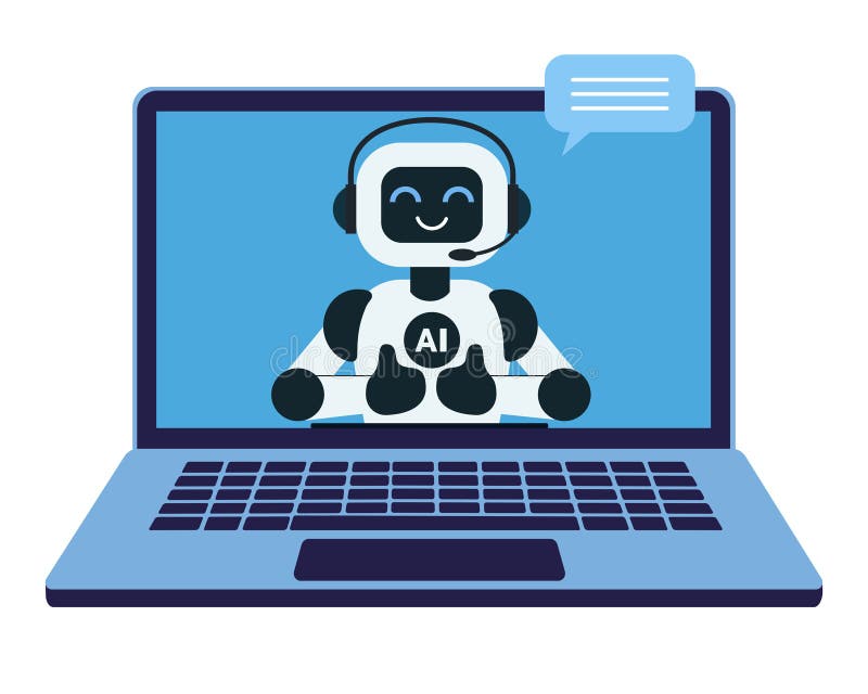 Cute Chat Bot Robot Shows Thumbs Up on the Laptop Monitor Screen Stock ... Cute Chat Bot Robot Shows Thumbs Up on the Laptop Monitor Screen Stock ...