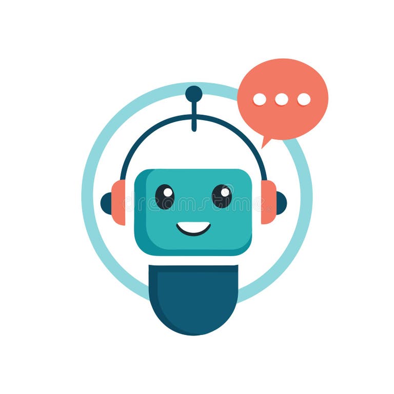 Cute Chatbot Assistant Logo Icon: AI, Customer Service, Tech Support ...