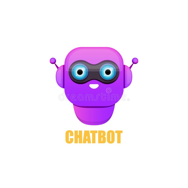Funny red chatbot icon stock vector. Illustration of robot - 104050083