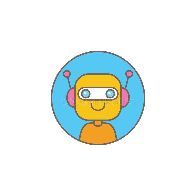 Cute Chatbot Character or Intelligent Assistant with Speech Bubble ...