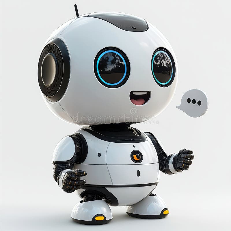 Cute Chatbot Talking on a Transparent Background, Chatgpt, AI Robot ...
