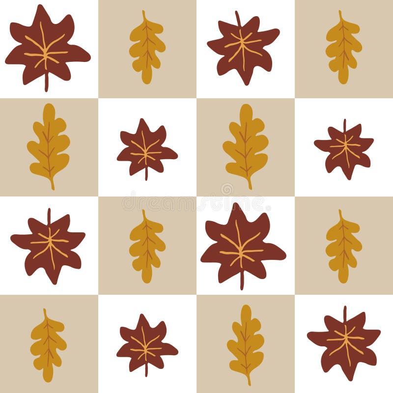A Cute Checkered Autumn Pattern Stock Vector - Illustration of backdrop ...
