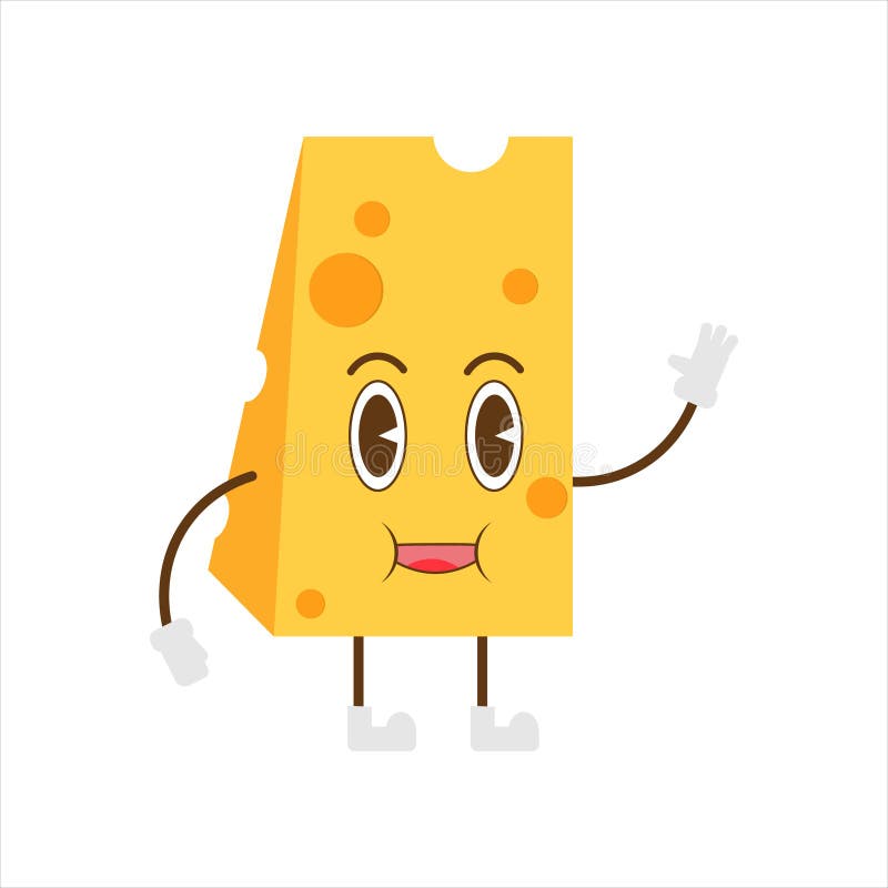 Cute Cheese Illustration stock vector. Illustration of line - 266388628