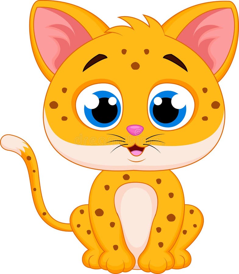 Cute Cheetah cartoon stock vector. Illustration of isolated - 40959825