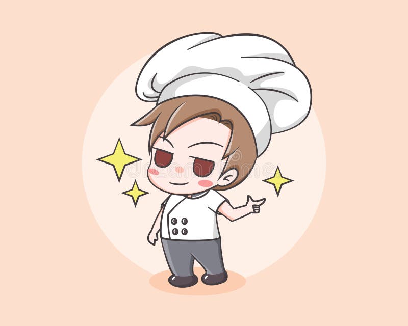 Cute Chef Boy Cartoon Character Stock Vector - Illustration of culinary ...