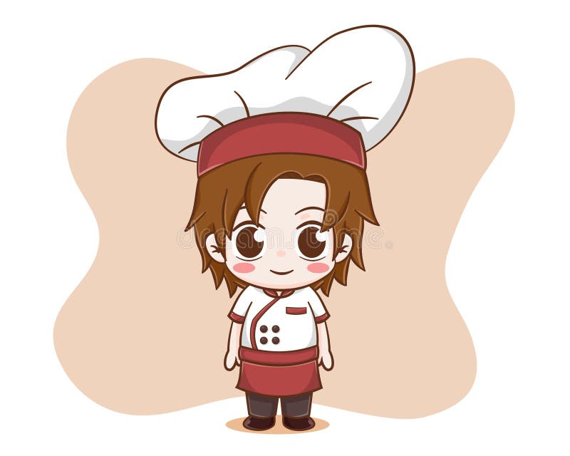 Cute Chef Boy Cartoon Illustration Stock Vector - Illustration of ...