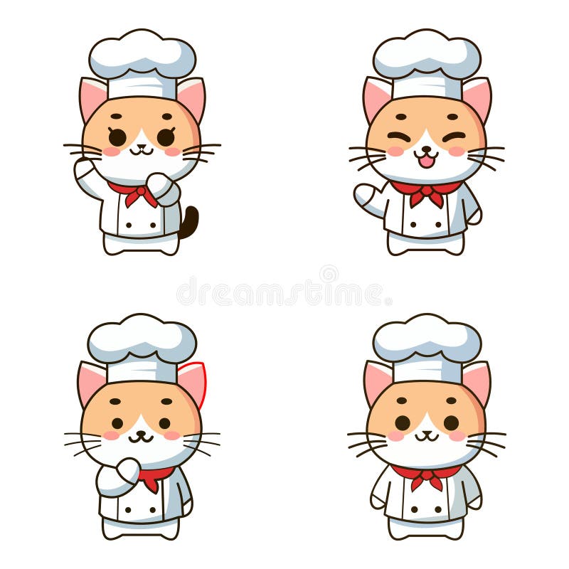 Cute Chef Buffalo Mascot Cartoon Character Holding Spoon and Fork ...