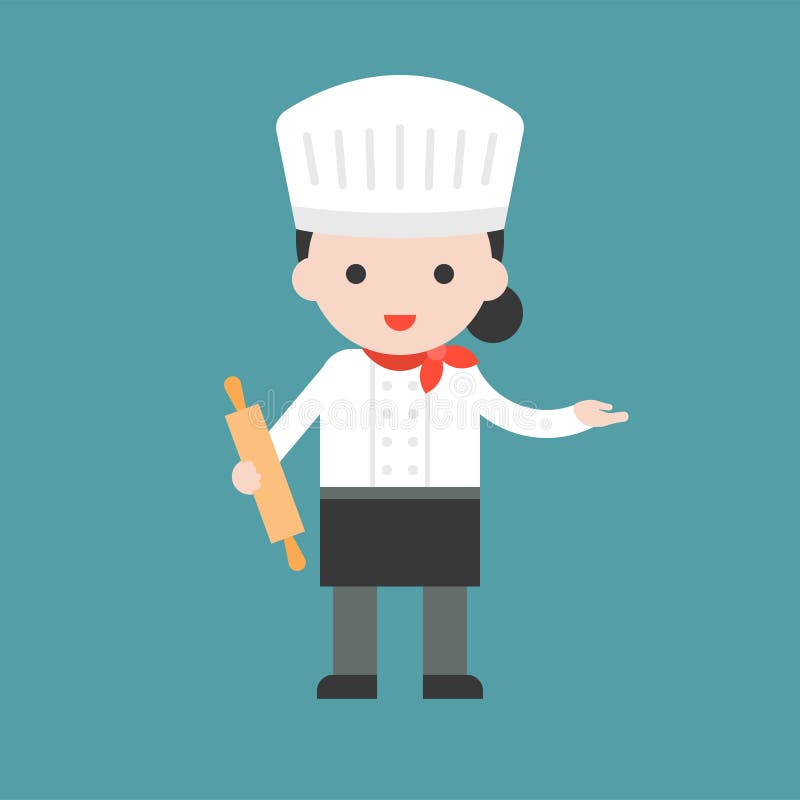 Cute Chef Character, Professional Set, Flat Design Stock Vector ...