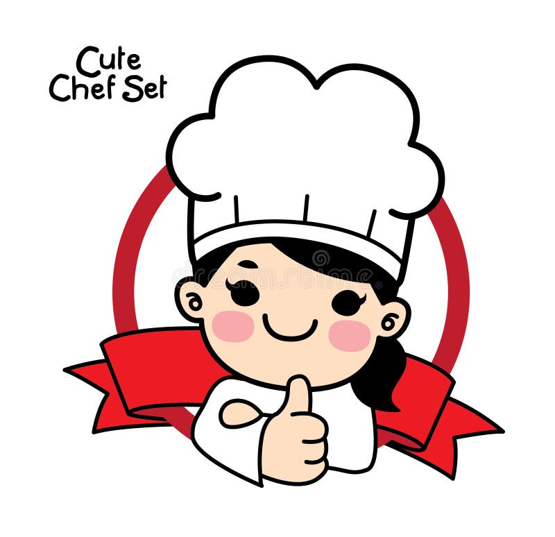 Cute Chef Character Set.Vecter Element Stock Vector - Illustration of ...