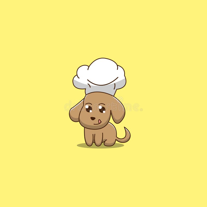 Cute chef dog illustration stock vector. Illustration of restaurant ...