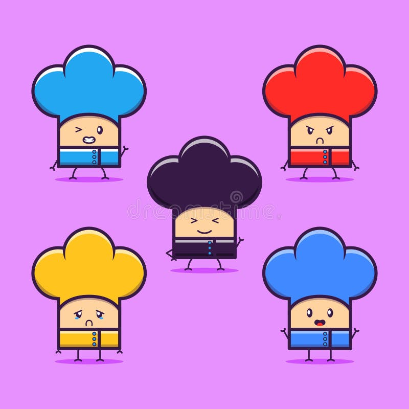 Cute chef hat character stock vector. Illustration of culinary - 225384941