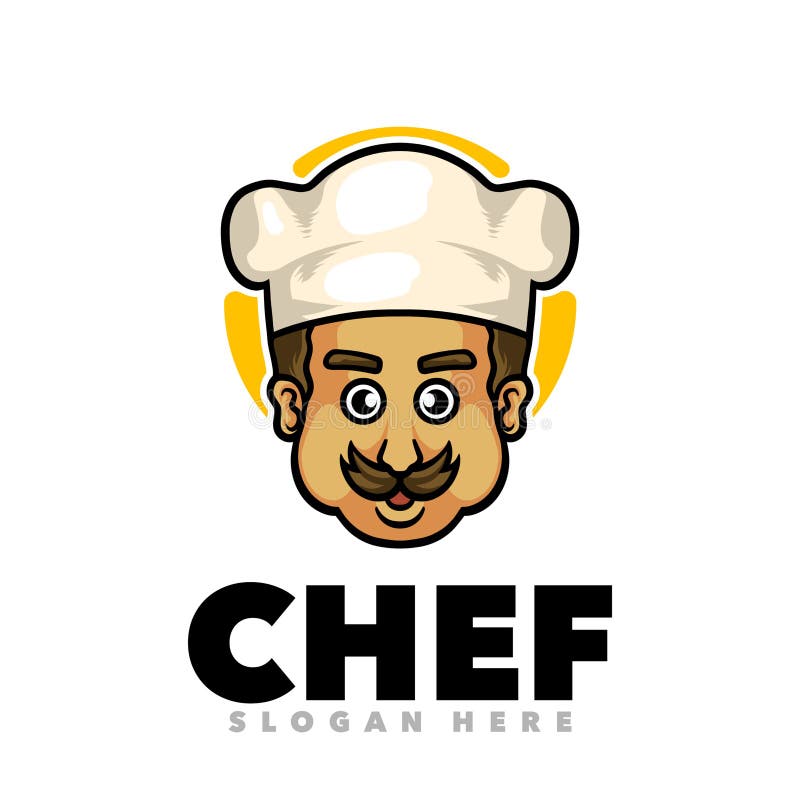 Cute Chef Mascot Design Logo Stock Vector - Illustration of design ...