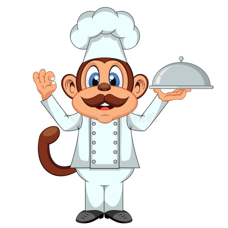 Happy Cook Monkey Stock Illustrations – 55 Happy Cook Monkey Stock ...