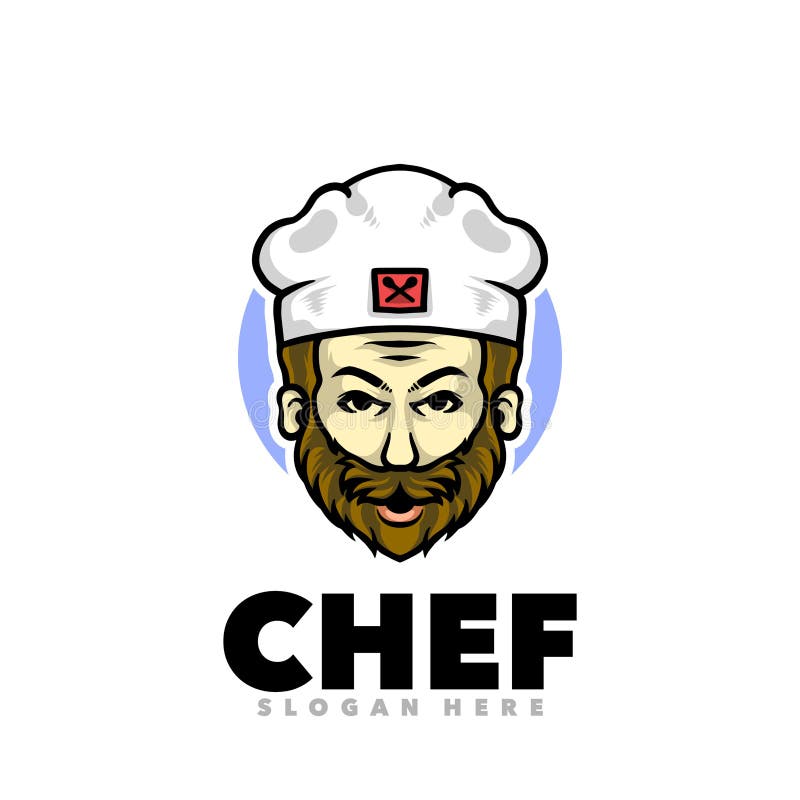 Cute Chef Mascot Funny Happy Logo Stock Vector - Illustration of cook ...