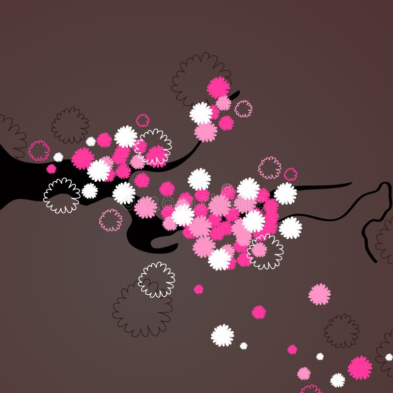 Cute cherry tree stock vector. Illustration of artistic - 23112383