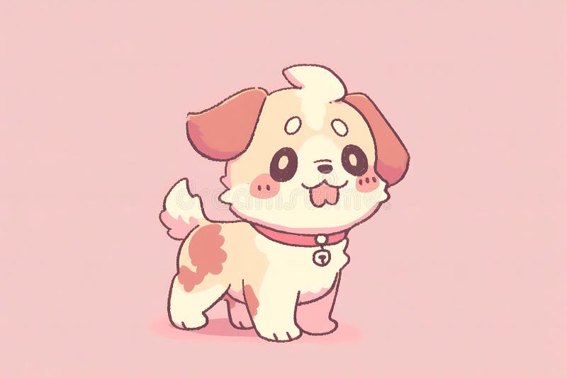 Cute Chibi Dog Ai Generated Stock Photo - Image of generated ...
