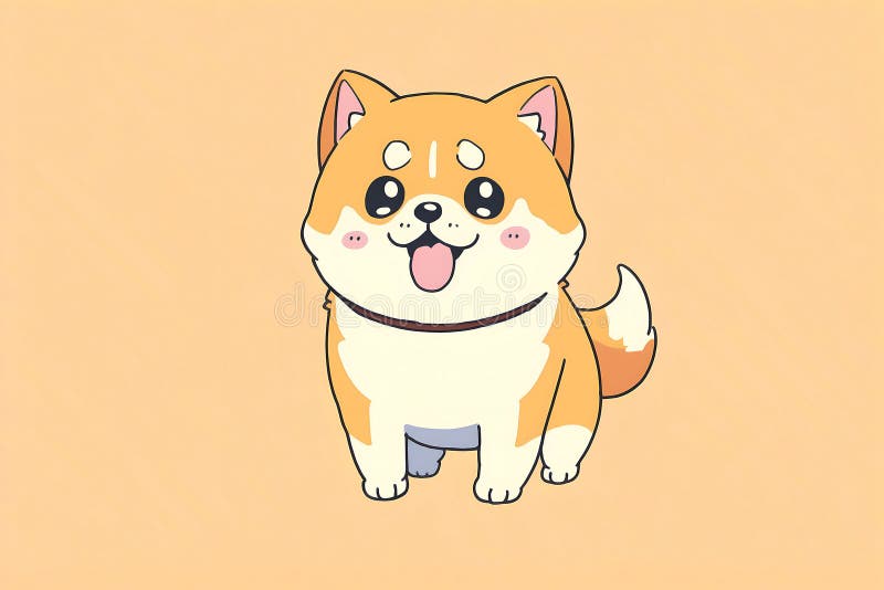 Cute Chibi Dog Ai Generated Stock Image - Image of nose, sketch: 271485115