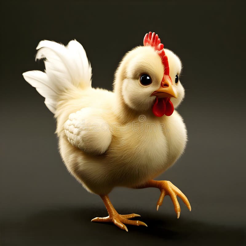Cute Chick Running Isolated on Black Background with Motion Blur for ...