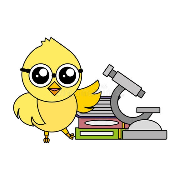 Cute chick science stock vector. Illustration of science - 141722277