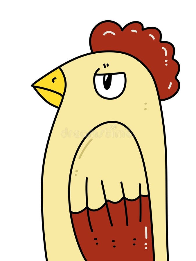 Hand and Chicken Cartoon on White Background Stock Illustration ...