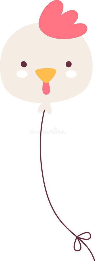 Cute Chicken Face Balloon stock vector. Illustration of cartoon - 325575111