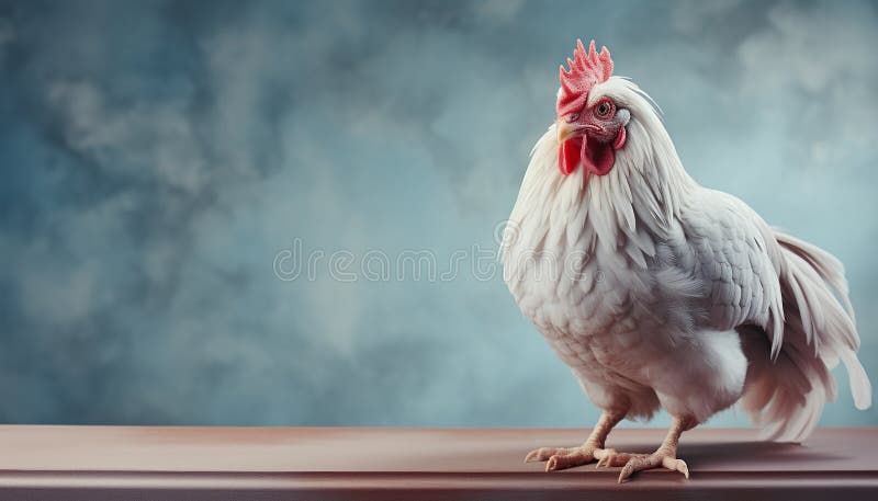 Cute Chicken Standing in a Farm, Looking at Camera Generated by AI ...