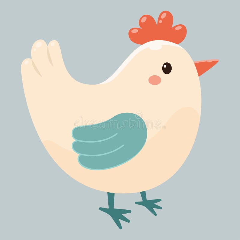 Cute Chicken. Vector Illustration in Flat Style Stock Vector ...