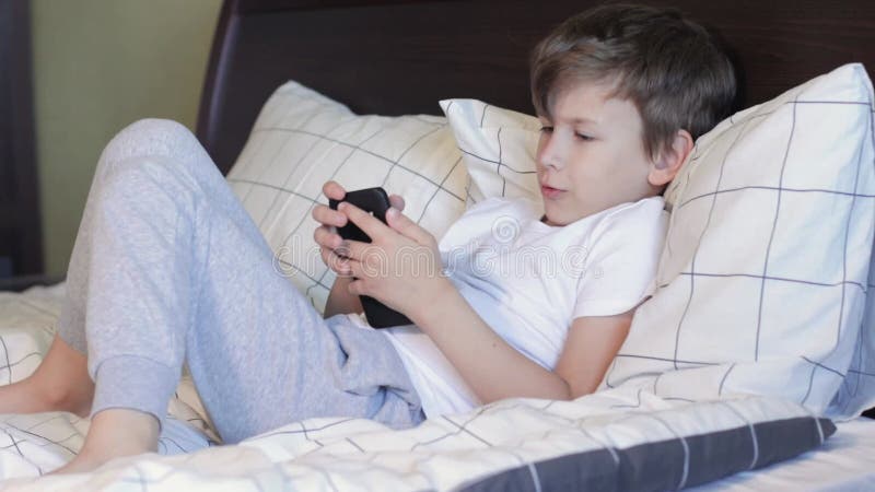 Cute Child Boy Having Conversation by Video Call Stock Footage - Video ...