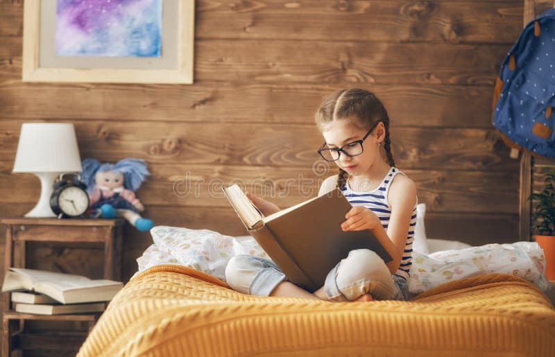 Girl Reading A Book Stock Image Image Of Education 111567317