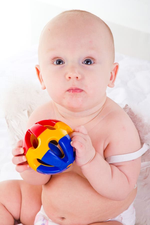 Cute child stock image. Image of isolated, nappy, healthy - 34119527