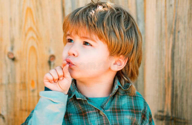 Cute Child Outdoor. Interested Boy. Discovering the World. Stock Image ...
