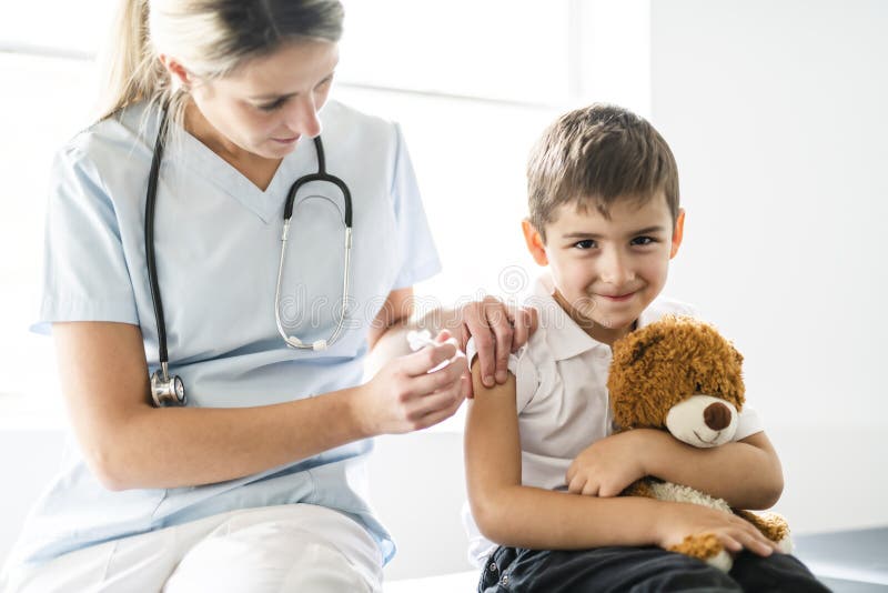A Cute Child Patient Visiting Doctor`s Office Stock Photo - Image of ...