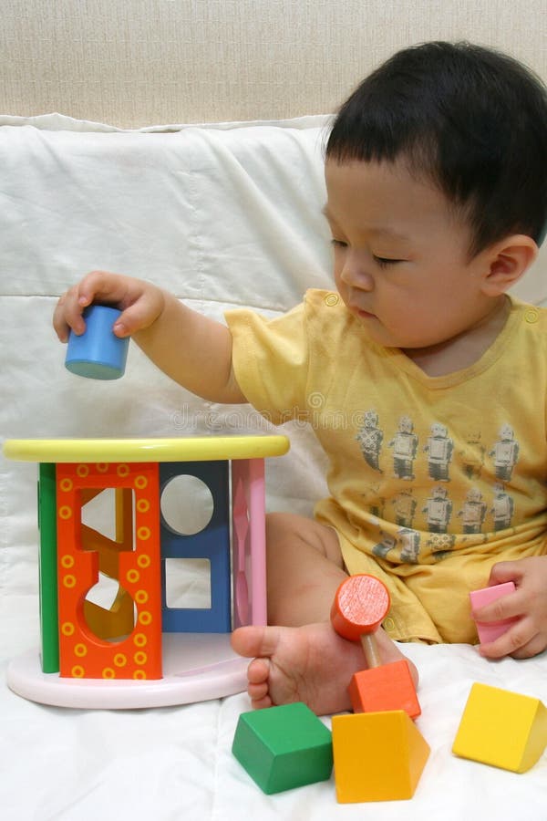 Cute Child Playing Blocks Picture. Image: 8369802