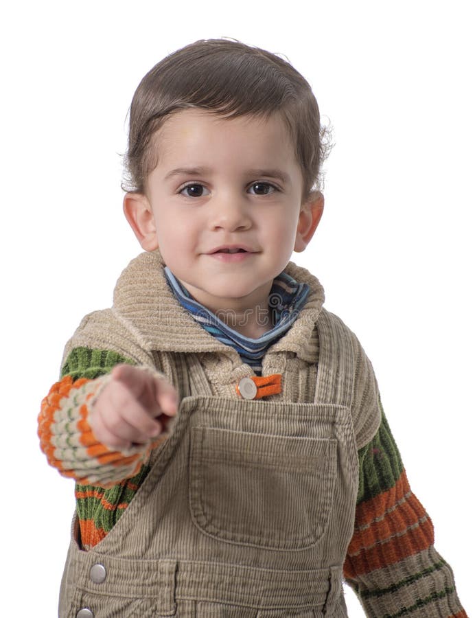 Cute Child Pointing at Camera Stock Photo - Image of background, hold ...