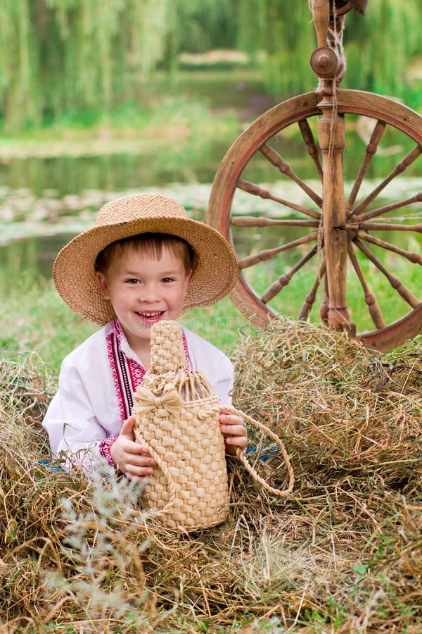 Cute Child in Traditional Eastern European Clothes Stock Image - Image ...